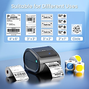 Omezizy Bluetooth Thermal Label Printer 4x6 - D520BT Thermal Shipping Label Printer for Small Business, Wireless Label Printer for Shipping Packages, Compatible with USPS, Shopify, Amazon