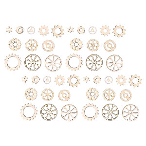 Toyvian 200 Pcs Wooden Gear Wood Chips Cartoon Wooden Plate Child