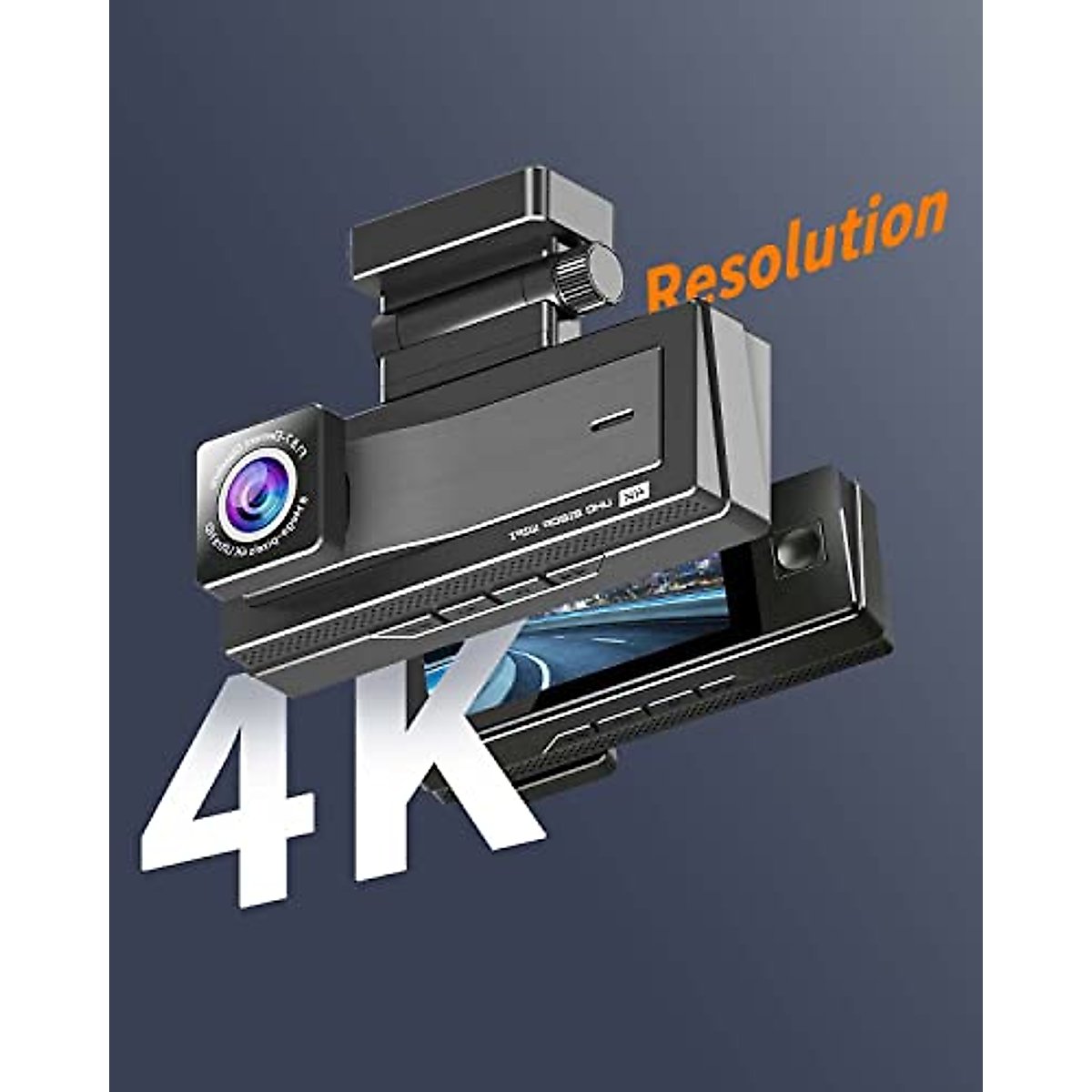 V6D Dash Cam Front and Rear,4K+1080P Dual Dash Camera for Cars,Built-in WiFi GPS Car Camera,3.18-inch Display Dashcam,170° Wide Angle Dashboard Camera Recorder, Night Vision, Parking Monitor