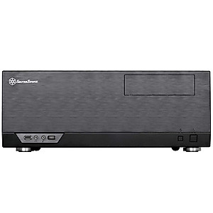 SilverStone Technology Home Theater Computer Case (HTPC) with Faux Aluminum Design for ATX/Micro-ATX Motherboards and New USB Type C Front Port, SST-GD09B-C