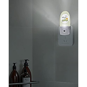 Singingin Fall Night Light for Kids Thanksgiving Green Truck Pull Pumpkin Cold White LED Nightlight Plug in Wall 1.7x4 inch Night Light with Dusk to Dawn Sensor Nightlight for Children Room Decor