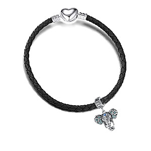 MZC Jewelry Lucky Elephant Charm for Pandora Bracelet Good Luck Animal Dangle Bead for Mom Daughter Sister Women Birthday