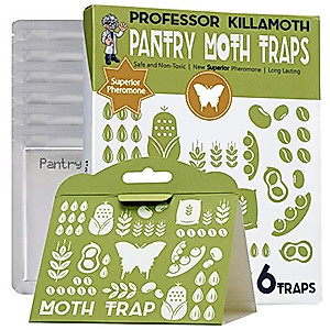 Superior Pantry Moth Traps with Pheromones Prime | No Insecticides | Safe, Non-Toxic and Child and Pet Friendly | Superior Attractant - 6 Traps