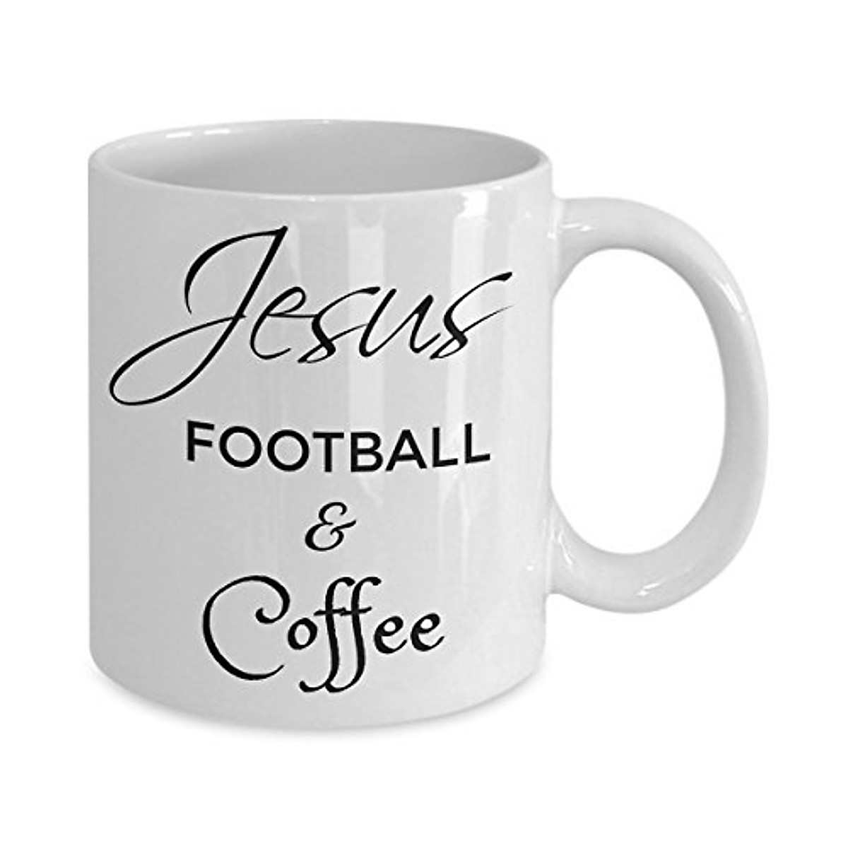 Jesus Football and Coffee Mug - Christian Present for Women, Men, Mom, Dad, Son, Daughter, Husband, Wife, Him, Her - Stocking Stuffer Birthday Present - Inexpensive Gift for Coworkers