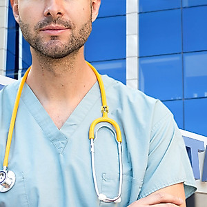 Stethoscope Name Tag Personalized Custom Stethoscope Engraved Name Charm with ID Tag, Nurses Week Gift for Nurse Doctor Medical Vet(Style7)