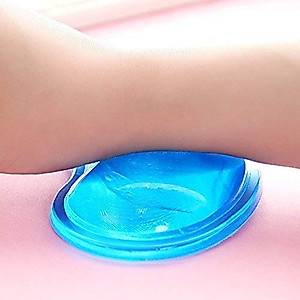 LetGoShop Silicone Gel Wrist Rest Cushion Heart-Shaped Translucence Ergonomic Mouse Pad Cool Hand Pillow Effectively Reduce Wrist Fatigue Pain, Blue