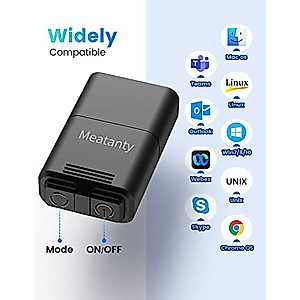Meatanty USB Mouse Jiggler Tiny Undetectable Mouse Mover with Separate Mode and ON/OFF Buttons,Digital Display and Protective Cover,Supports Multi-Track,Driver-Free,Plug-and-Play Keeps PC Awake(2 Pcs)