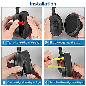 Geekria Comfort Mesh Fabric Replacement Ear Pads for SteelSeries Arctis Nova Pro Wired, Arctis Nova 1, Arctis Nova 3, Arctis Nova 7 Headset Earpads, Ear Cups Cover Repair Parts (Black)