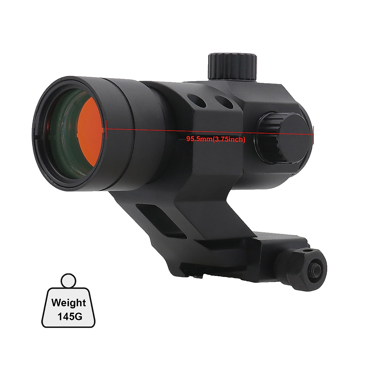 SHOTAC Red Dot Sight ST008,2 MOA dot size, Submersible to 10 feet (3 Meters) IPX8 Waterproof & Shockproof Over 15,000 Rounds of .223