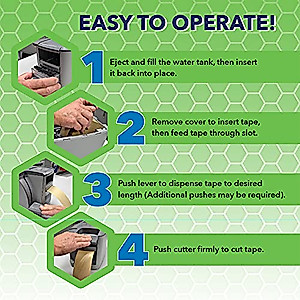 CURBY IPG Mini Taper, Water Activated Tape Dispenser, CBMT