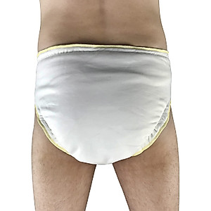 Adult Fitted Cloth Diaper: Incontinence Special Needs Washable Protective Briefs for Women and Men (1 Fitted Diaper, Small)