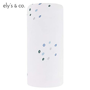 Ely’s & Co. Crib Sheet 1-Pack Combed Jersey Cotton for Baby Boy — (Blue Raindrops)