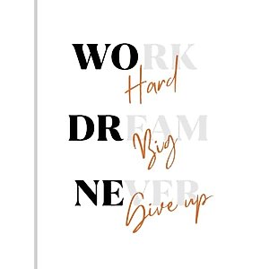 Weekly Planner 2024: Work Hard Dream Big Never Give Up: Large One Year Monthly Planner From January 2024 to December 2024 (12 Months) With Federal ... Monthly Weekly Agenda & Schedule Organizer |
