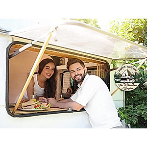 WhatSign Happy Camper Decor Sign 11.5" Farmhouse Camper Decorations Sign RV Accessories for Inside Funny Adventure Camping Hanging Signs for RV Travel Trailers Glamping Camper Wall Window Decor