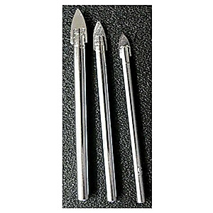 DYNAMIC 3 Pc Carbide Tipped Drill Bits Set | Sizes 5mm, 6mm, 8mm | Ideal for Tiles & Plate Glass | Durable & Precise