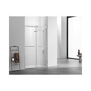 Elegant Kitchen and Bath SD202-4876PCH Frameless Shower Door 48 x 76 Polished Chrome