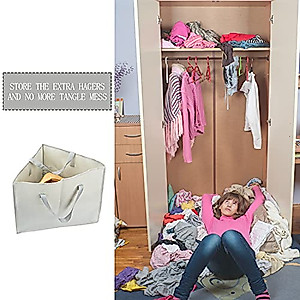 Calsign Clothes Hanger Storage Triangle Bag for Spacing Saving Hangers Holder Organizer with Handles Keeps Hangers Neatly Stacked in Closet
