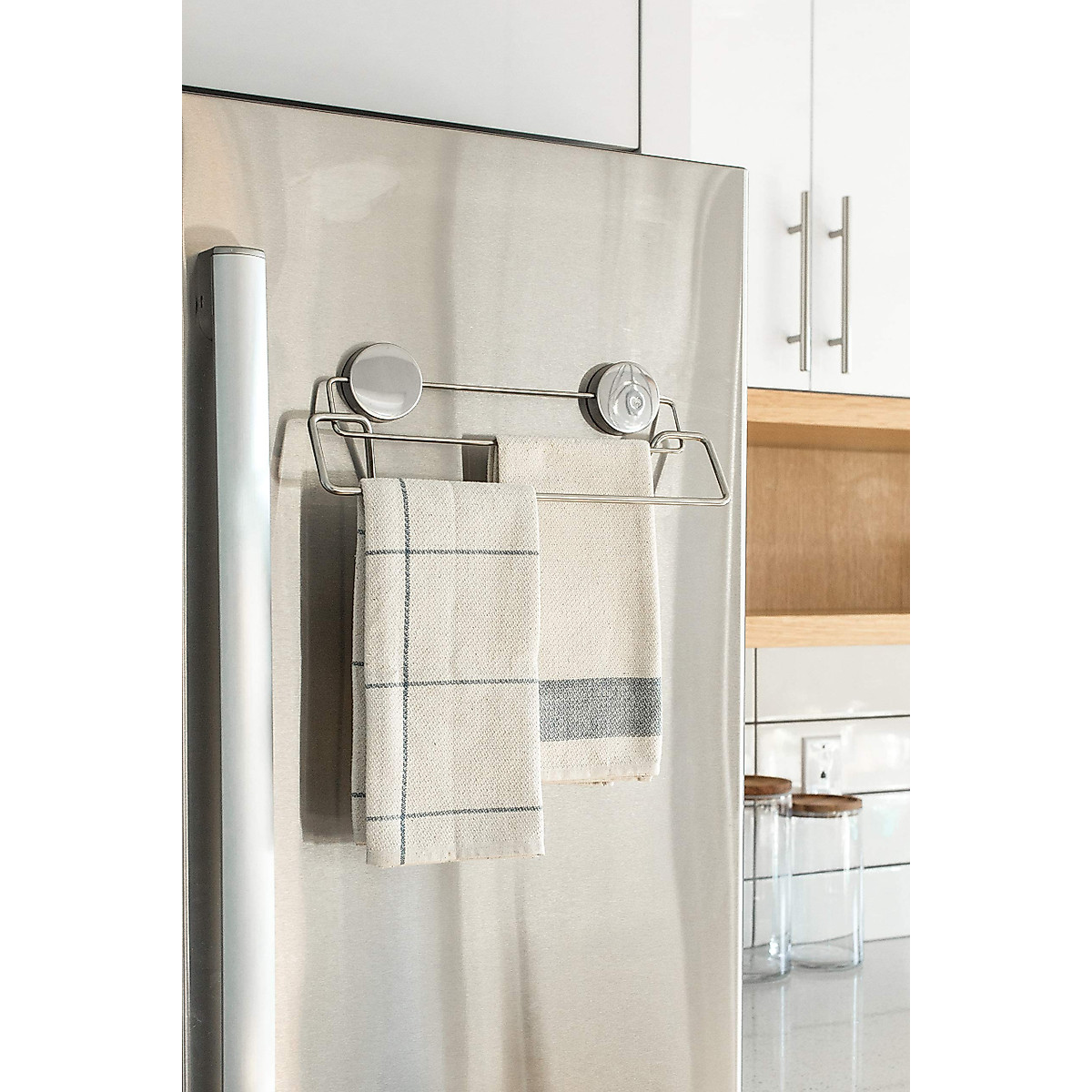 Better Houseware 2409 Magnetic Double Towel Bar, Stainless