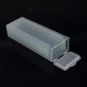 10pcs Blank Microscope Slides, 25.4x76mm Glass Microscope Cover Slips for Laboratory