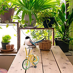 Zerodeko Bird Toys Bird Bicycle Training Toys Mini Bike Parrot Play Toy Bird Intelligence Training Toy Bird Foot Toy Exercising Toy Educational Toy for Parakeet Macaws Conures Conure Toys