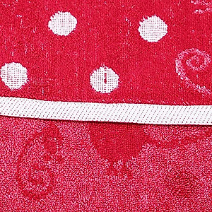 Kshcf Cotton Towel Cat Pattern Luxury Spa Hotel Washcloths Absorbent Cartoon Towels,red