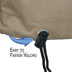 BALI OUTDOORS 32 Inch Square Patio Fire Pit Table Cover, Heavy Duty, Waterproof and Weather Resistant Oxford Fabric Cover, Brown