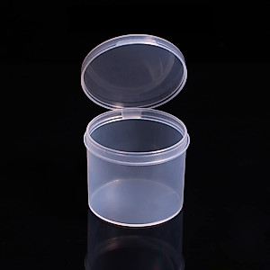 YSJJZRL 10 Pcs Plastic Clear Cylinder Storage Containers Case with Lids for Storage of Small Items, Crafts, Jewelry, Hardware