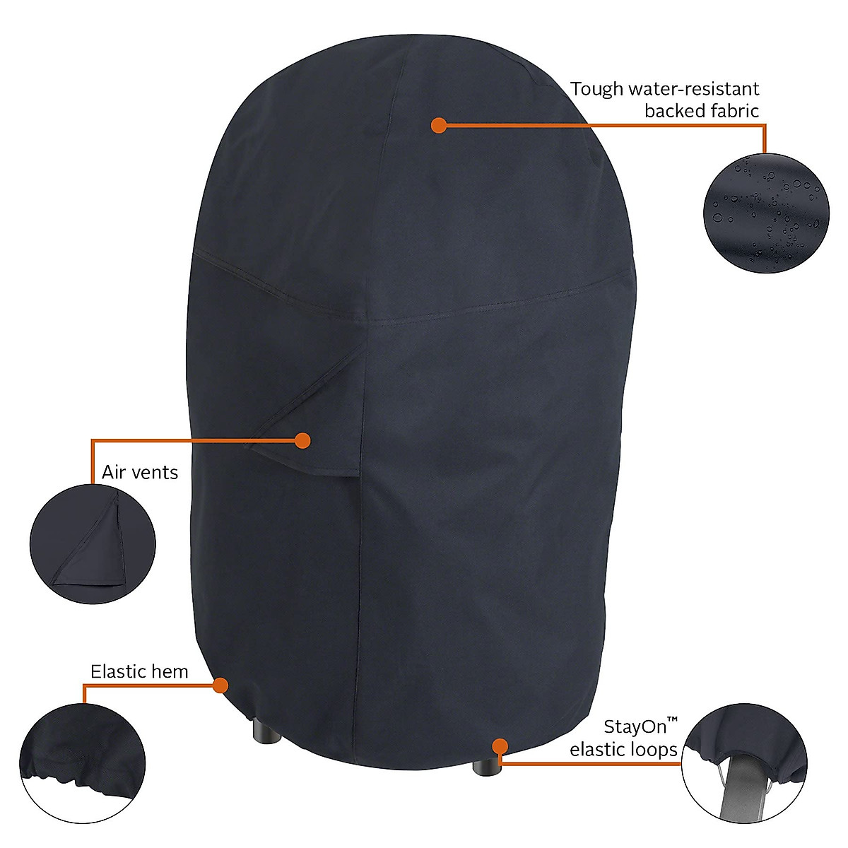 Classic Accessories Water-Resistant 19 Inch Round Smoker Grill Cover