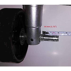 Pallet Jack/Truck Wheels Set (8 pcs) Steer Wheels 7.5" x 2" and Load Wheels 3"x3.75" with Bearings ID 20mm Nylon and Entry/Exit Rollers and Protective Caps