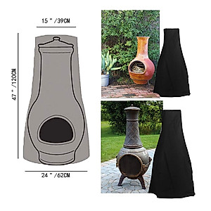 JL JIA LE Linkool Patio Chiminea Cover Outdoor Fire Pit Heater Defender Waterproof