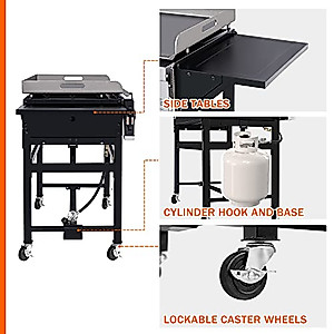 Royal Gourmet GB4003 36-Inch BBQ Propane Griddle, Outdoor 4-Burner Flat Top Gas Grill, Barbecue Camping Garden Backyard Cooking, Black