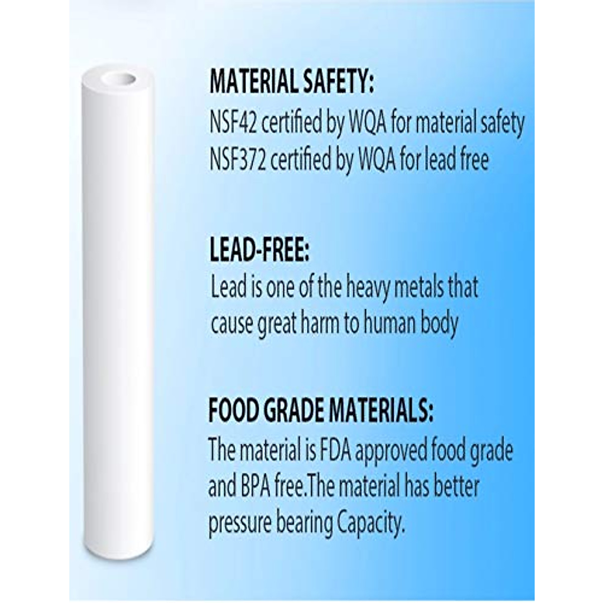 CFS – 2 Pack Water Filter Kit Includes Sediment & Carbon Cartridges Compatible with WP560038 Models – Remove Bad Taste & Odor – Whole House Replacement Water Filter Cartridge - 5 Micron - 10” Inch