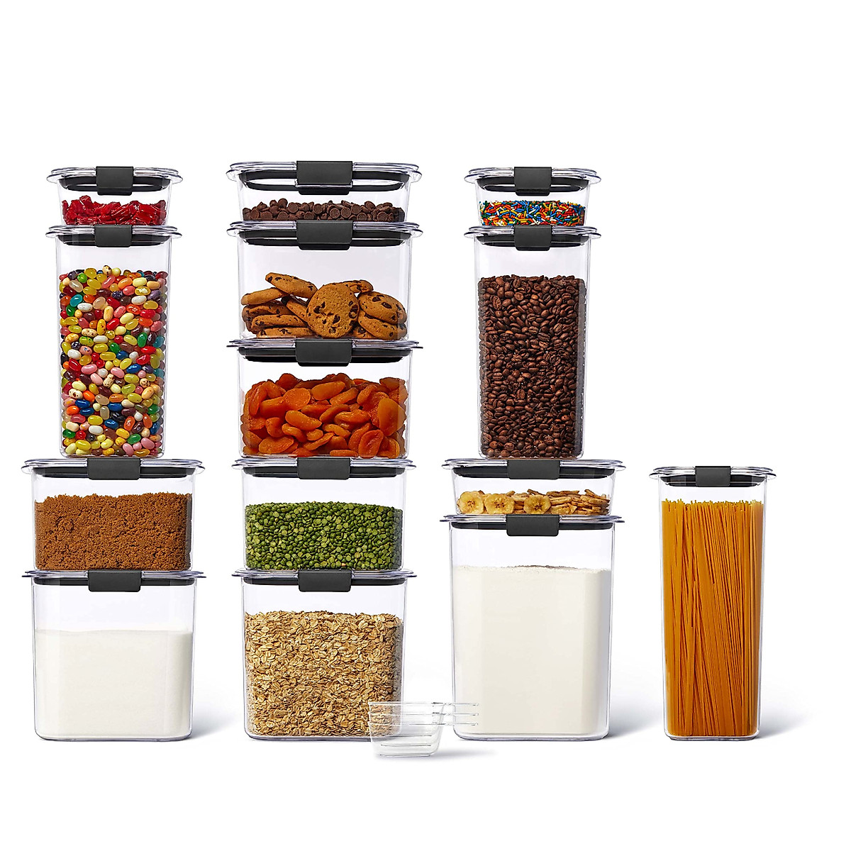 Rubbermaid Brilliance BPA Free Food Storage Containers with Lids, Airtight, for Kitchen and Pantry Organization