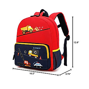 willikiva Car Dinosaur Kids Toddler Backpack for Boys and Girls Children Waterproof Preschool Bag(Bus)