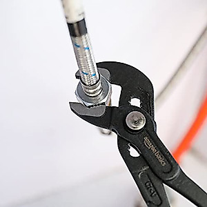 Amazon Basics 3-Piece Quick Release Groove Joint Pliers Set, Drop Forged Chrome Vanadium Steel, Includes 7-inch,10-inch, and 12-inch, Black