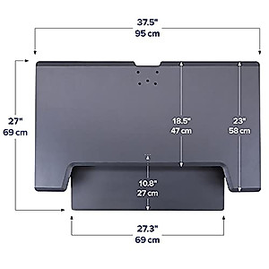 Ergotron – WorkFit-TL Standing Desk Converter, Dual Monitor Sit Stand Desk Riser for Tabletops – 37.5 Inch Width, Black