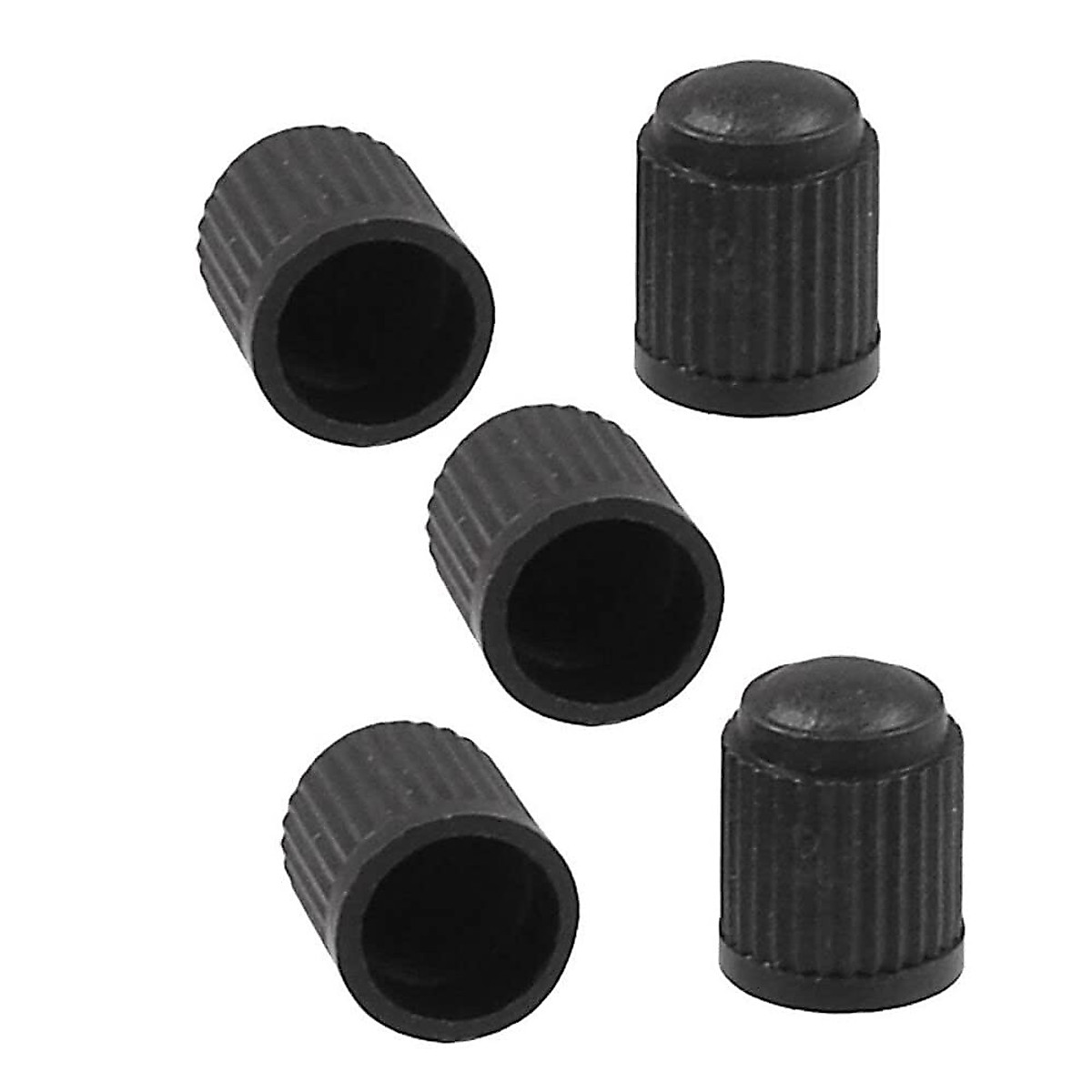 Generic Black Tire Valve Cap, 5 Pcs, Universal Fit, Passenger Car & Motorbike Compatible, Plastic Material