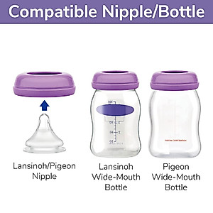 Maymom Bottle Dome Cap, Bottle Top, Sealing Disk Compatible with Lansinoh Bottle, Momma Bottles, Not Original Lansinoh Pump Parts, Signature Pro,Smartpump, Manual Breastpump