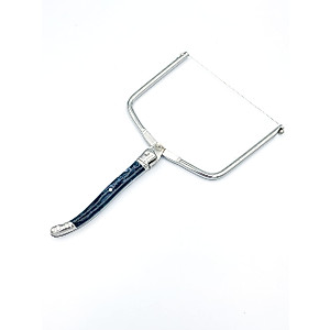 Laguiole Premium Sturdy Stainless Steel Cheese Slicer / Lyre For Hard & Soft Cheeses, Black Marble Handle by Roger Orfevre