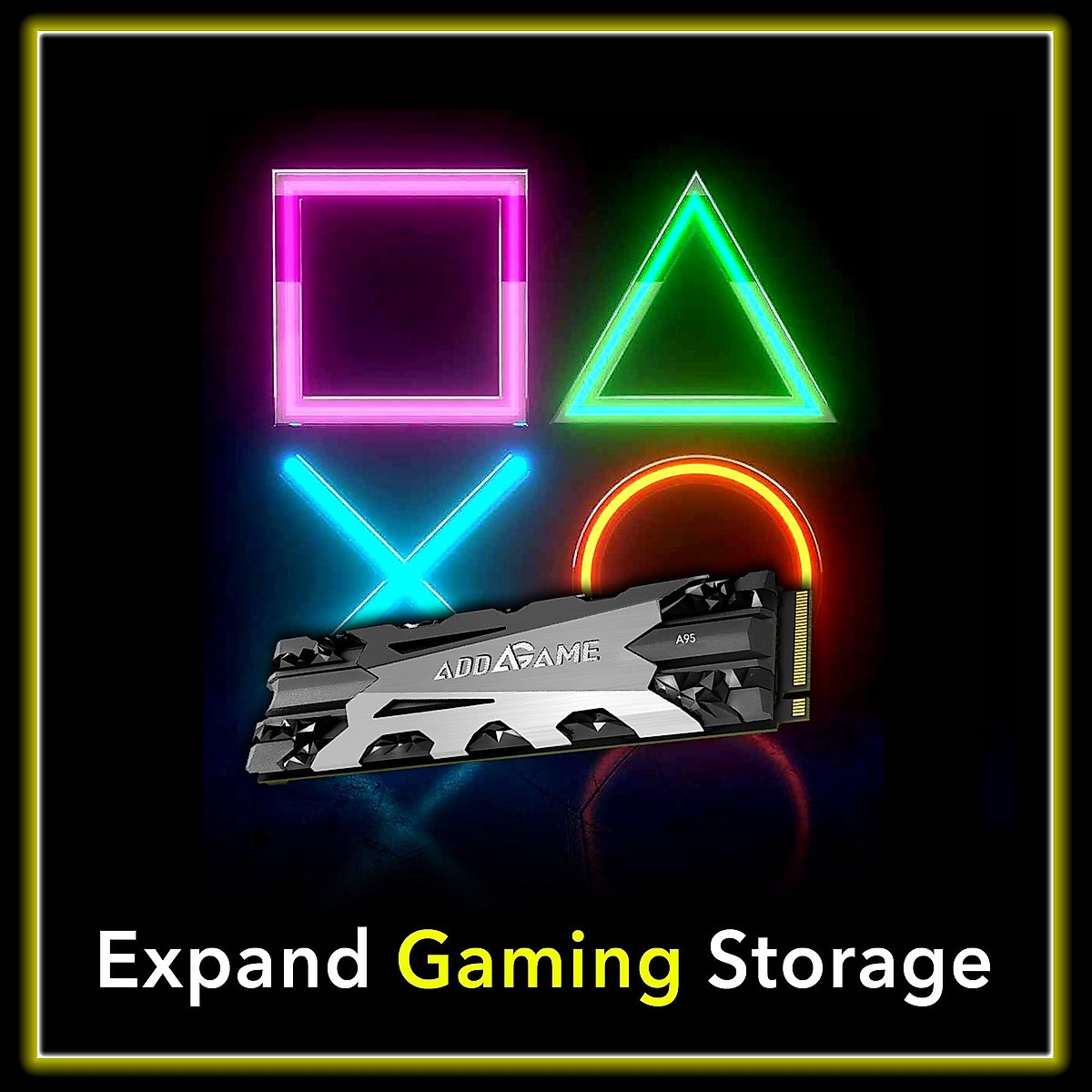 Addlink A95 4TB M.2 SSD Storage Expansion for PS5 Consoles with Heatsink, up to 7200 MB/s, Internal Gaming SSD -2280 PCIe NVMe Gen4X4 3D TLC with Dram NAND SSD (ad4TBA95M2P) Made in Taiwan