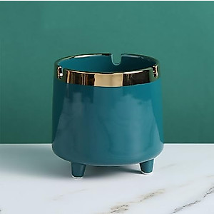Ashtray 1 Pack Ceramic Ashtray Cigarette Ashtray Home Easy Clean Decorative Ashtray Holder Indoor Outdoor Patio Cigarette Ashtray Green Ash Tray