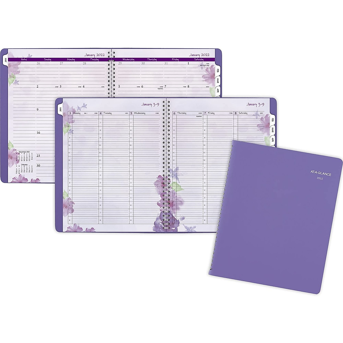 AT-A-GLANCE 2022 Weekly & Monthly Appointment Book & Planner by AT-A-GLANCE, 8-1/2" x 11", Large, Beautiful Day, Lavender (938P-905)
