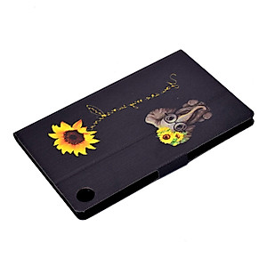 TIPOYOROO Case for Samsung Galaxy Tab A8 10.5'' 2022 Case SM-X200/X205 PU Leather Pattern Cover Flip Folio Shell with Stand Card Holder for Galaxy Tab A8 10.5 inch Tablet, Daisy Elephant