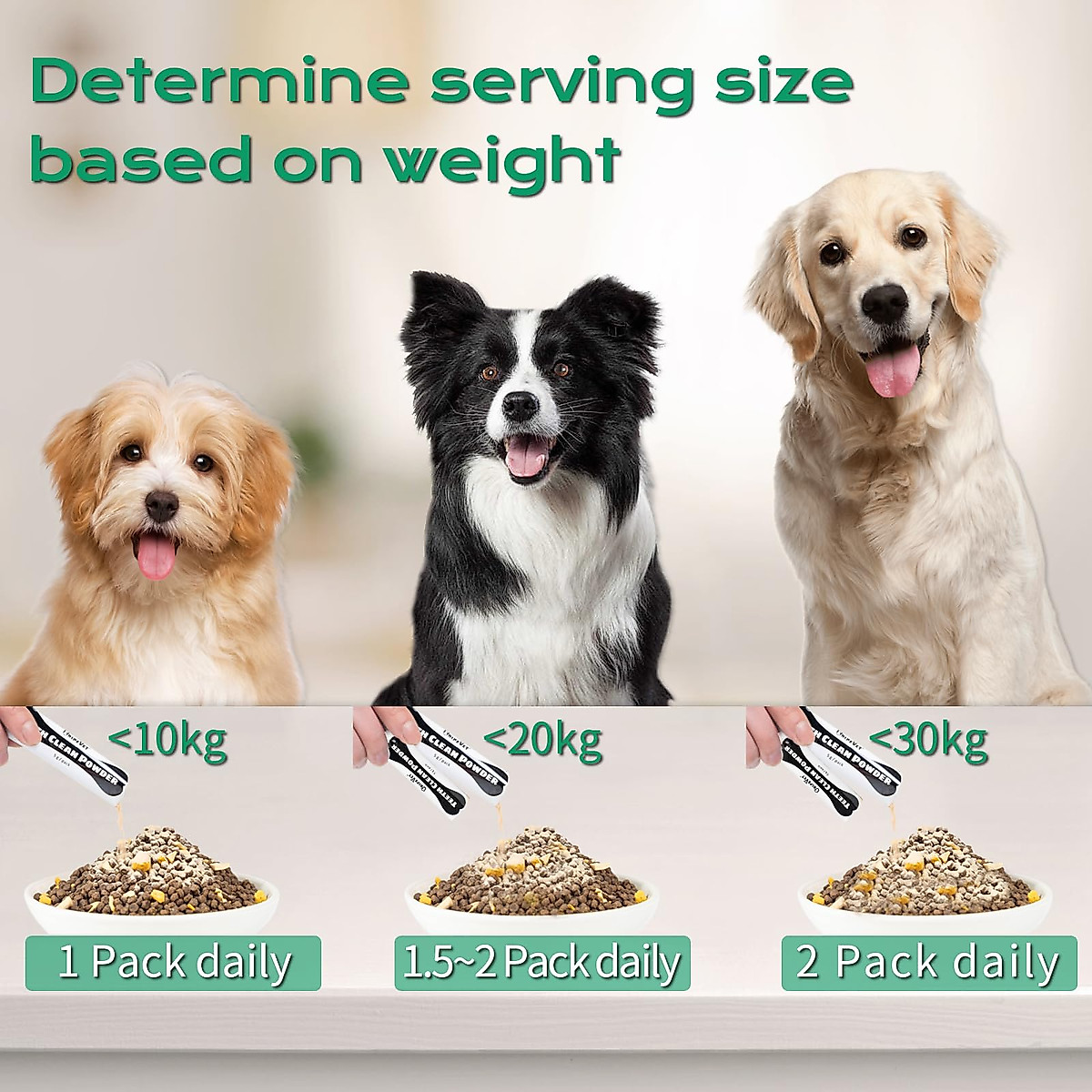 Orlpevet Teeth Clean Powder for dogs, Dog Breath Freshener, Tartar,Plaque Remover, Dental care powder for small,medium,large dogs, Organic pet supplies-75g