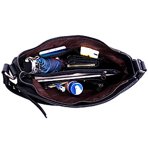 Montana West Genuine Leather Concealed Carry Purses and Handbags for Women Handgun Tote Black MWL-G005BK