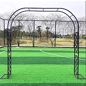 Metal Arch Arbor Durable Steel Garden Arches for Climbing Plants Rose Heavy Duty arbors Trellis Extra Tall 98in (Color : Black, Size : 146" W x 98" H)