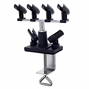 Master Airbrush Universal Clamp-On 6-Airbrush Holder - Airbrush Accessories & Supplies for Garage or Workspace