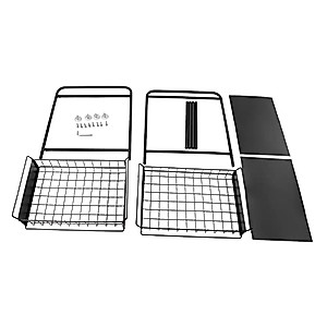 2 Tiers Pull Out Under Sink Organizer, Iron Sliding Under Bathroom Cabinet Undersink Storage Organizer, Multi-purpose Under Sink Shelf Organizer Basket, for Bathroom, Kitchen (Black)