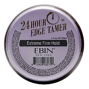 EBIN NEW YORK 24 Hour Edge Tamer - Extreme Firm Hold (4.0oz/ 120ml) - No Flaking, White Residue, Shine and Smooth texture with Argan Oil and Castor Oil