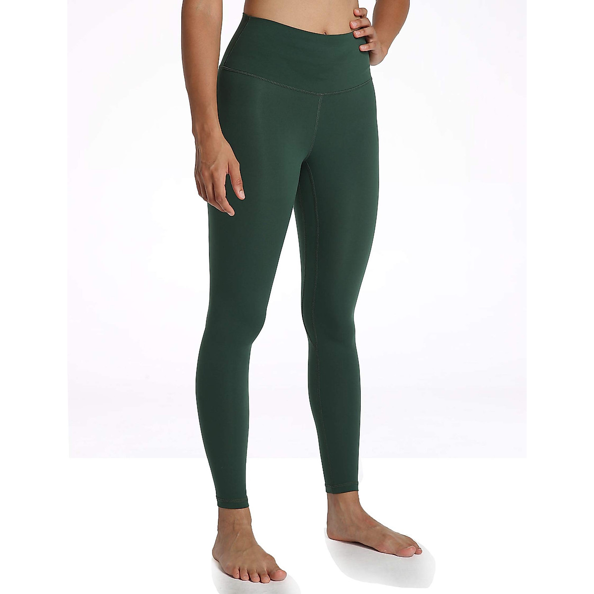 Colorfulkoala Women's High Waisted Tummy Control Workout Leggings Full Length Ultra Soft Yoga Pants 28" (M, Forest Green)
